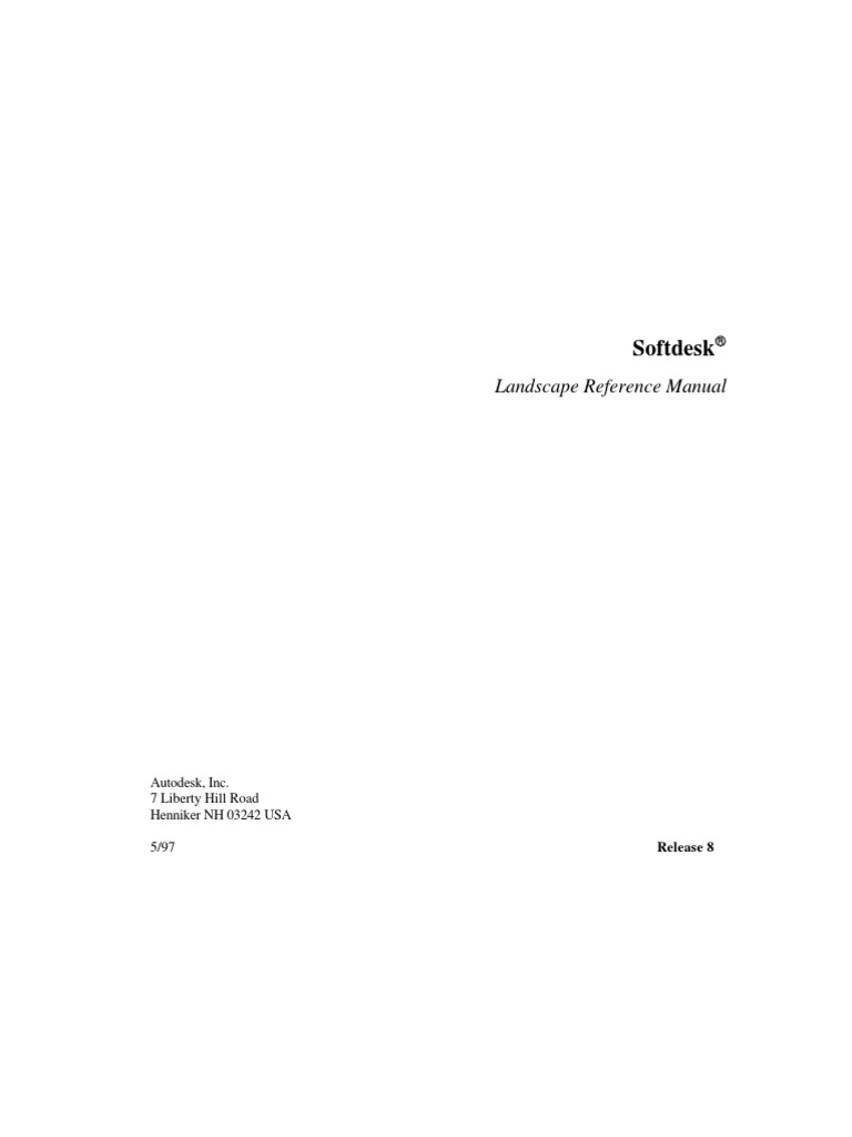 Softdesk: Landscape Reference Manual | PDF | Databases | Command Line Interface