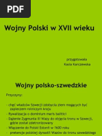 Wojny Polsko-Szwedzkie W XVII Wieku - Zestawienie | PDF