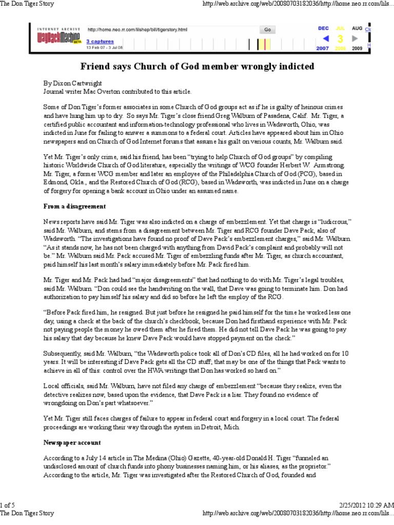 The Don Tiger Story - RCG | PDF | Internal Revenue Service | Fraud