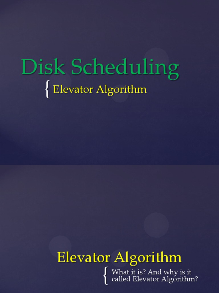 Operating System - Elevator Algorithm | PDF | Disk Storage | Elevator