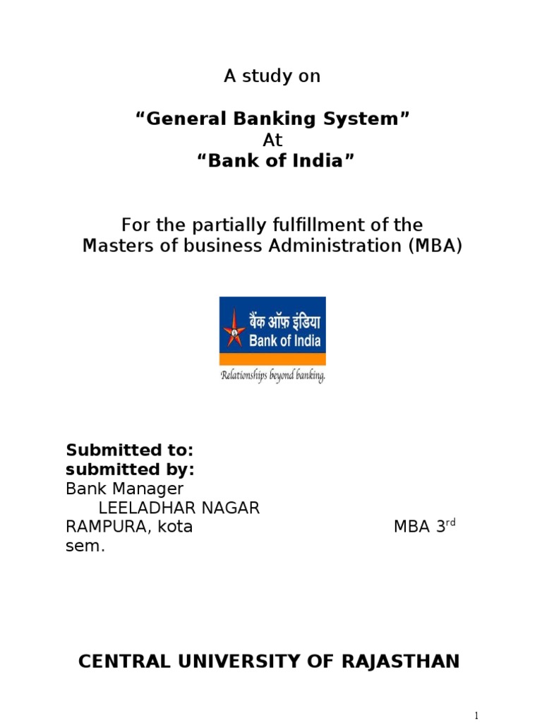 Bank of India | Download Free PDF | Reserve Bank Of India | Banks