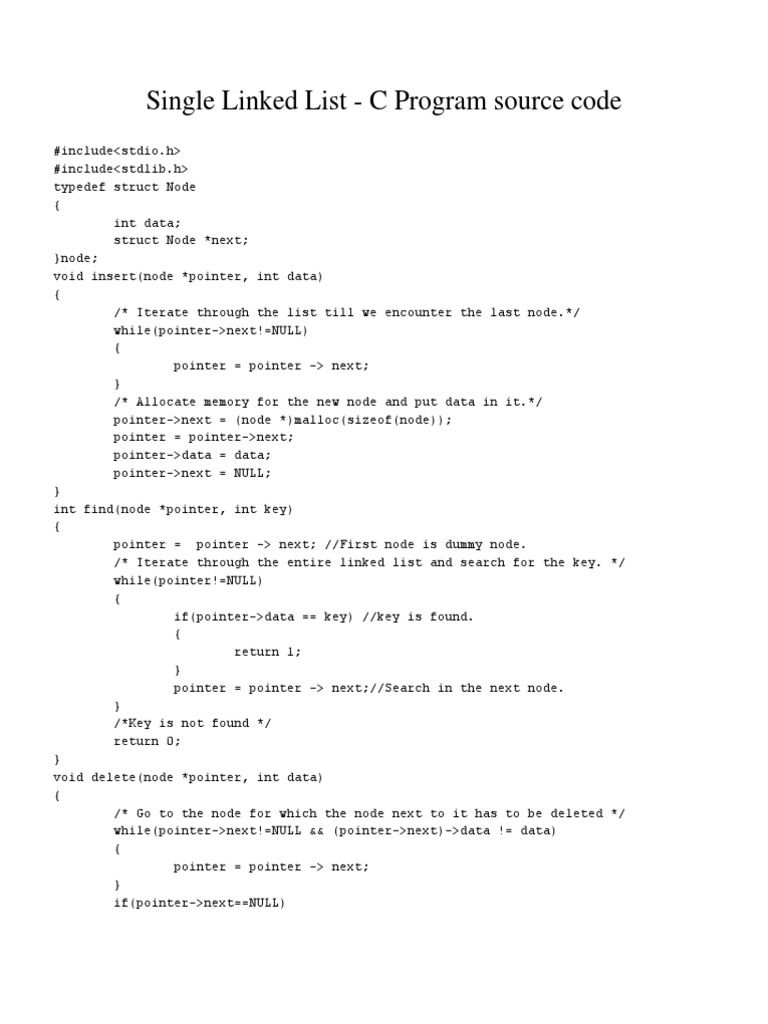 Program Linked List | PDF | Pointer (Computer Programming) | Software ... Program Linked List | PDF | Pointer (Computer Programming) | Software ...