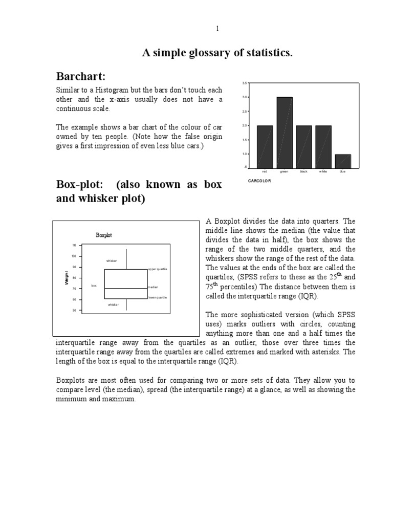 Glossary of Statistical Terms Explained | PDF | P Value | Statistical ...