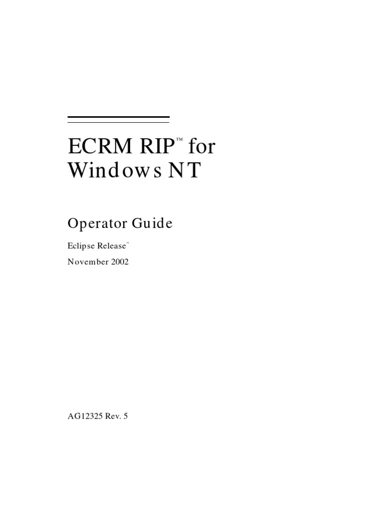 ECRM RipGuide | PDF | Adobe Photoshop | Microsoft Windows
