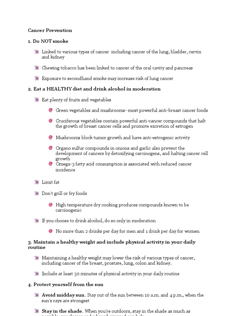 Cancer Prevention | PDF | Cancer | Neoplasms