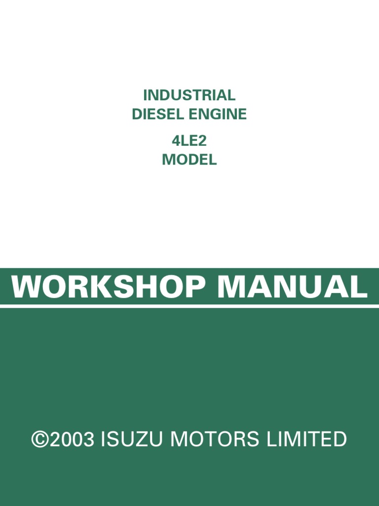 08 Isuzu 4le2 GB | PDF | Piston | Cylinder (Engine)