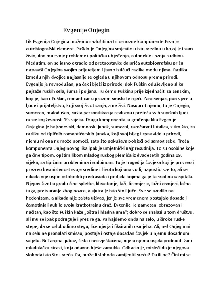 Evgenije Onjegin | PDF