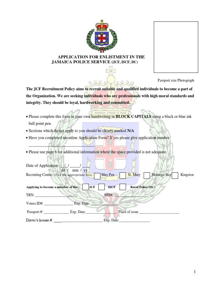 Updated Application Form 1 0 Pdf Arrest Government