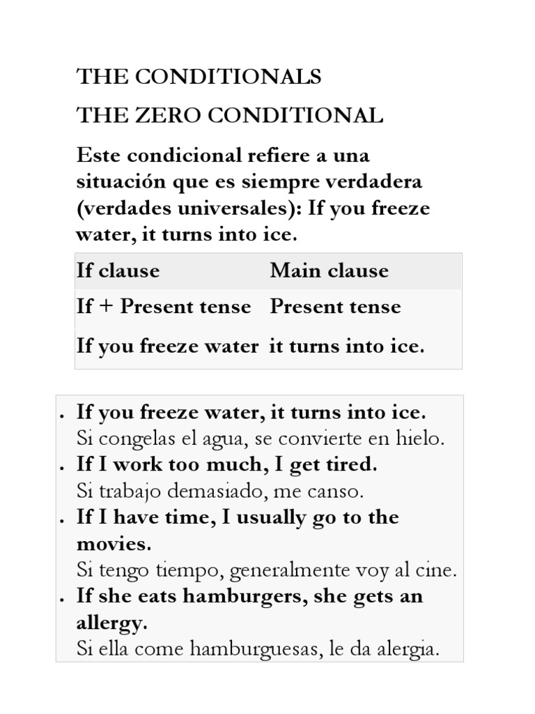 The Conditionals | PDF | Sintaxis | Reglas