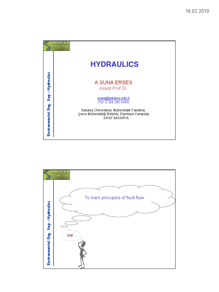 Hydraulics Lesson 1 | PDF | Fluid Dynamics | Momentum