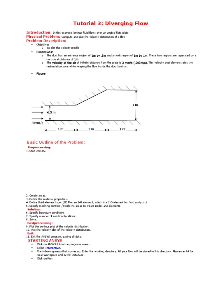 Tutorial 3 Diverging Flow | PDF | Fluid Dynamics | Areas Of Computer ...