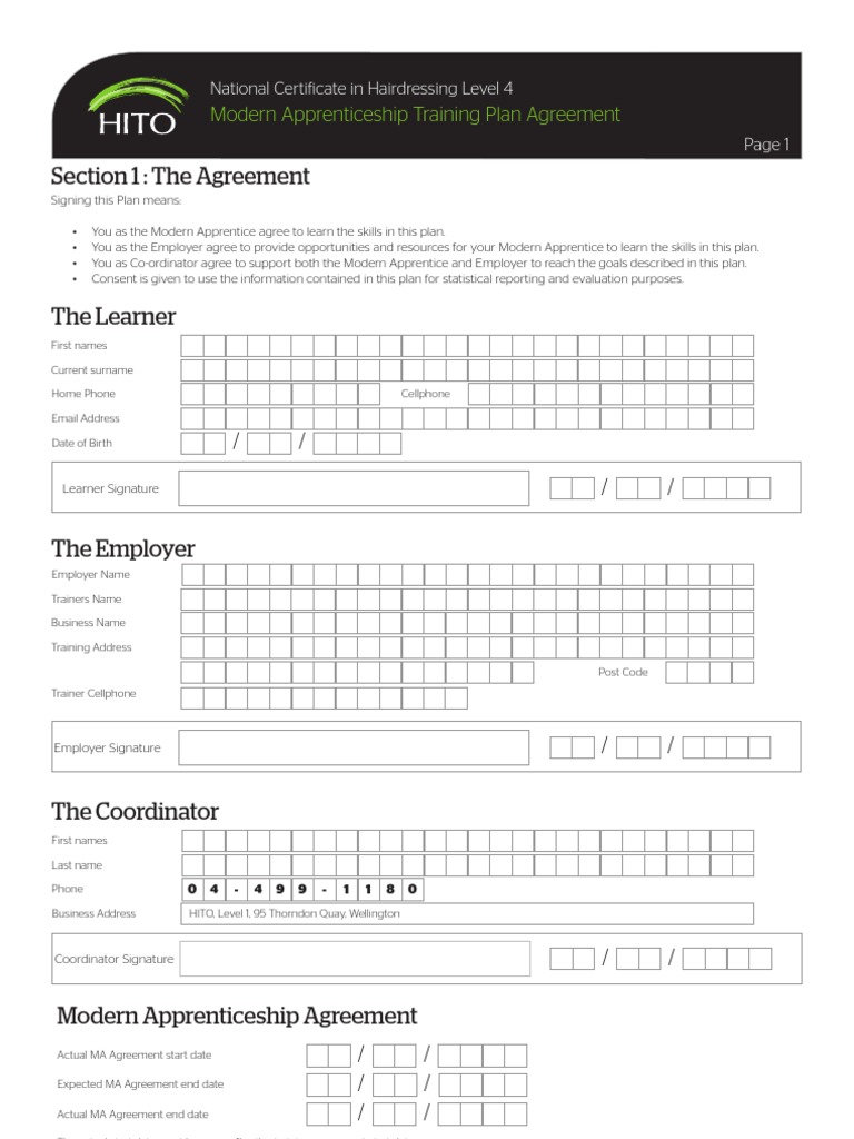 Hairdressing MA Training Plan | PDF | Apprenticeship | Hairdresser