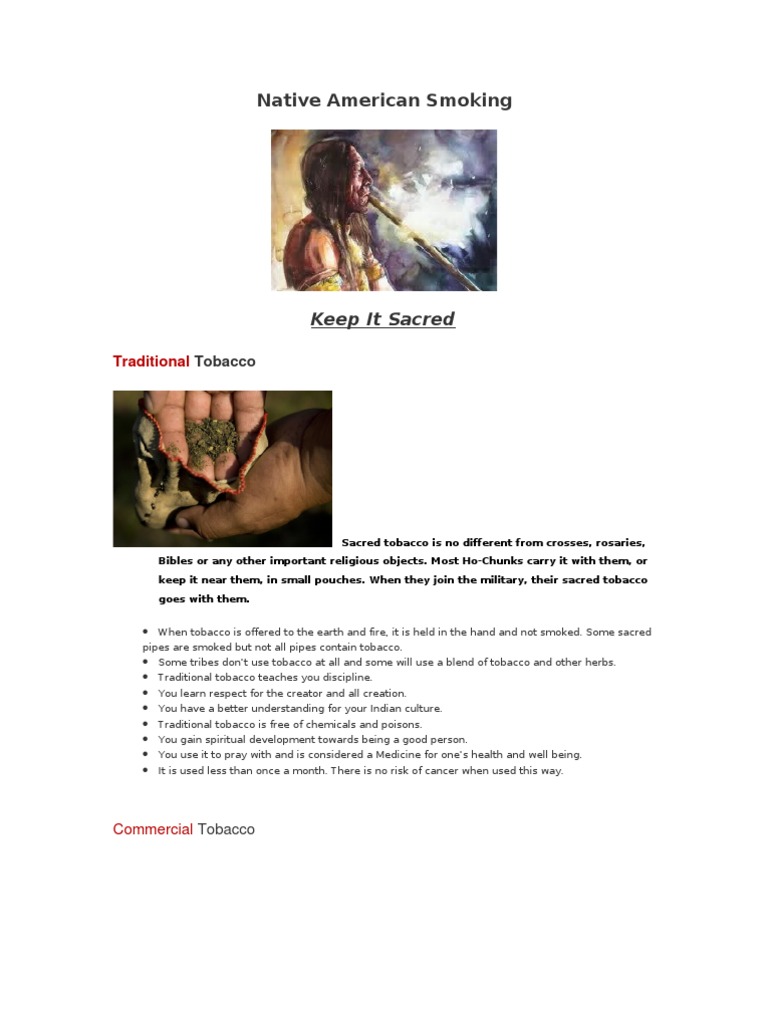 Native American Tobacco Traditions and Risks | PDF | Tobacco Smoking ...