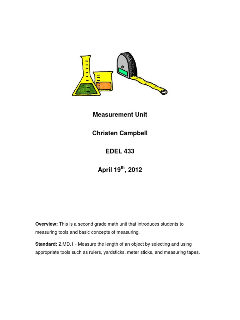 2nd Grade Math Measurement Unit | PDF | Educational Assessment ...