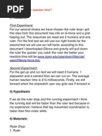 Ruler Drop Test | PDF | Validity (Statistics)