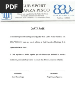 Carta Pase Libre | PDF