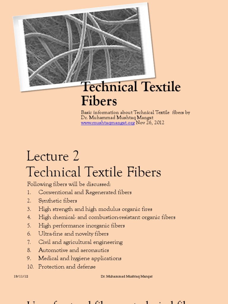 Technical Textile Fibers | PDF | Fibers | Polyethylene