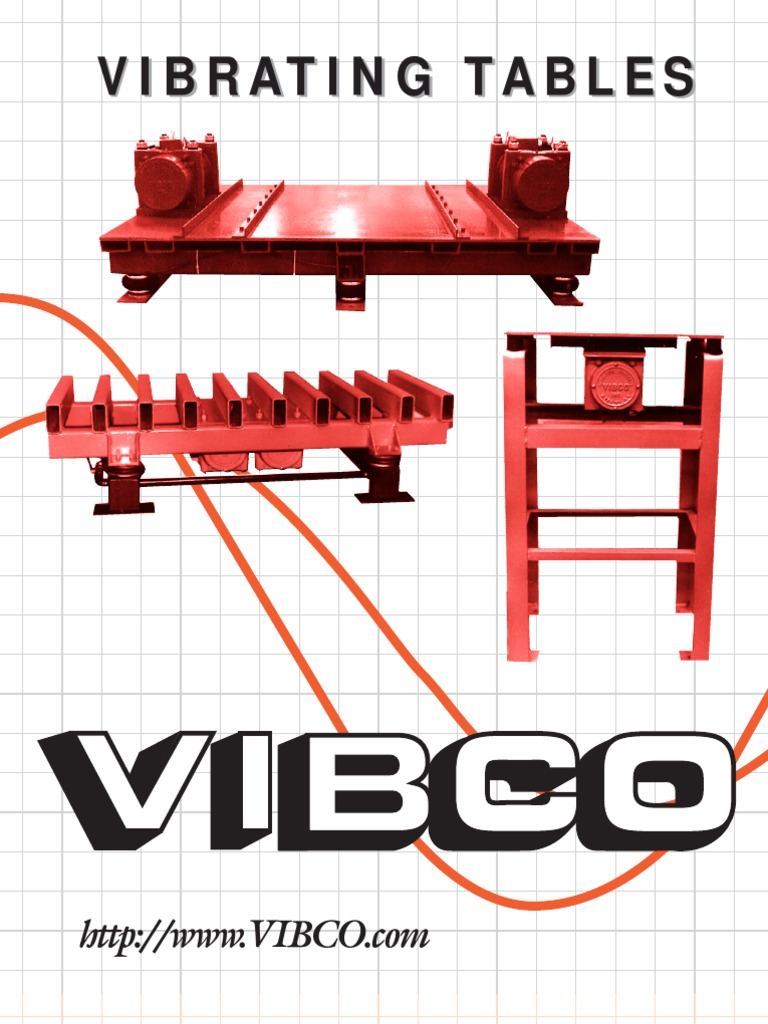 Vibrating Tables Catalog | PDF | Reliability Engineering | Industries