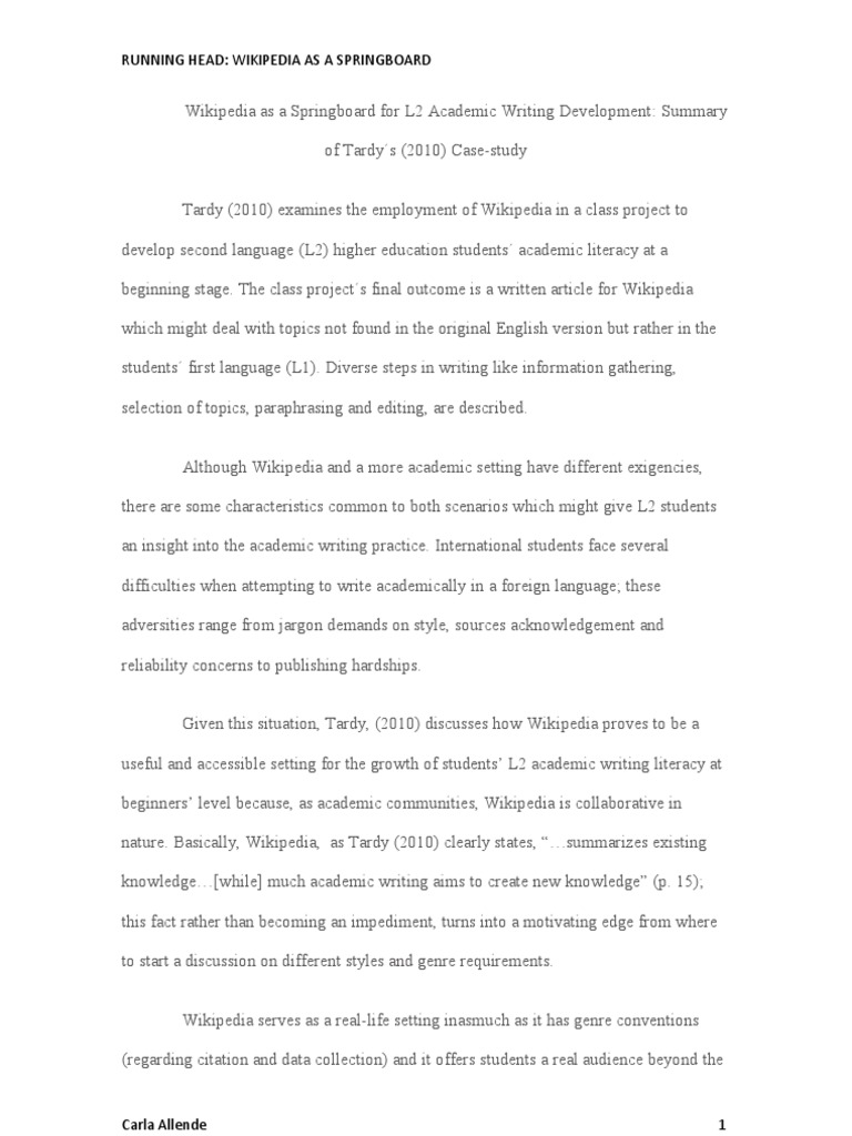 Eap Task 2 Final Draft Allende C | PDF