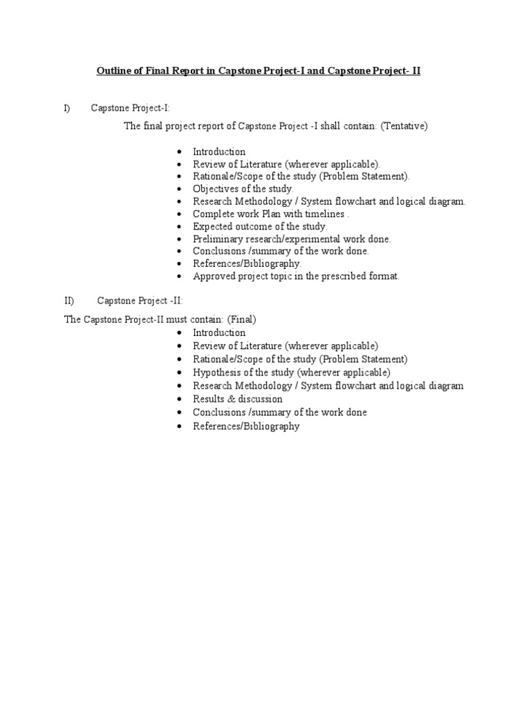 5806 - 3 - Outline of Final Report in Capstone Project | PDF