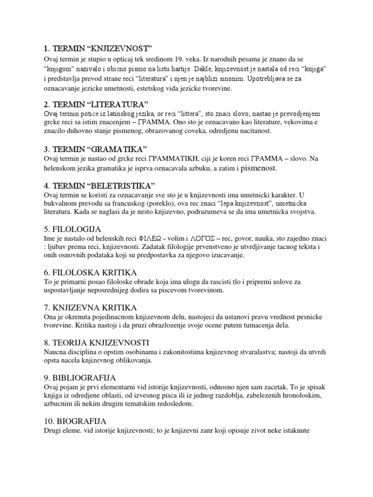 Grcka Knjizevnost | PDF