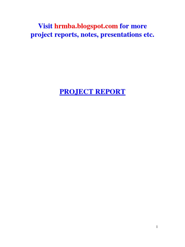 ESS Project Report | Download Free PDF | Job Satisfaction | Human ...