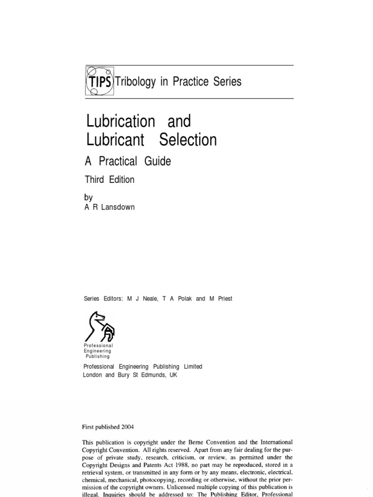 Lubrication and Lubricant Selection Guide | PDF | Surface Science ...