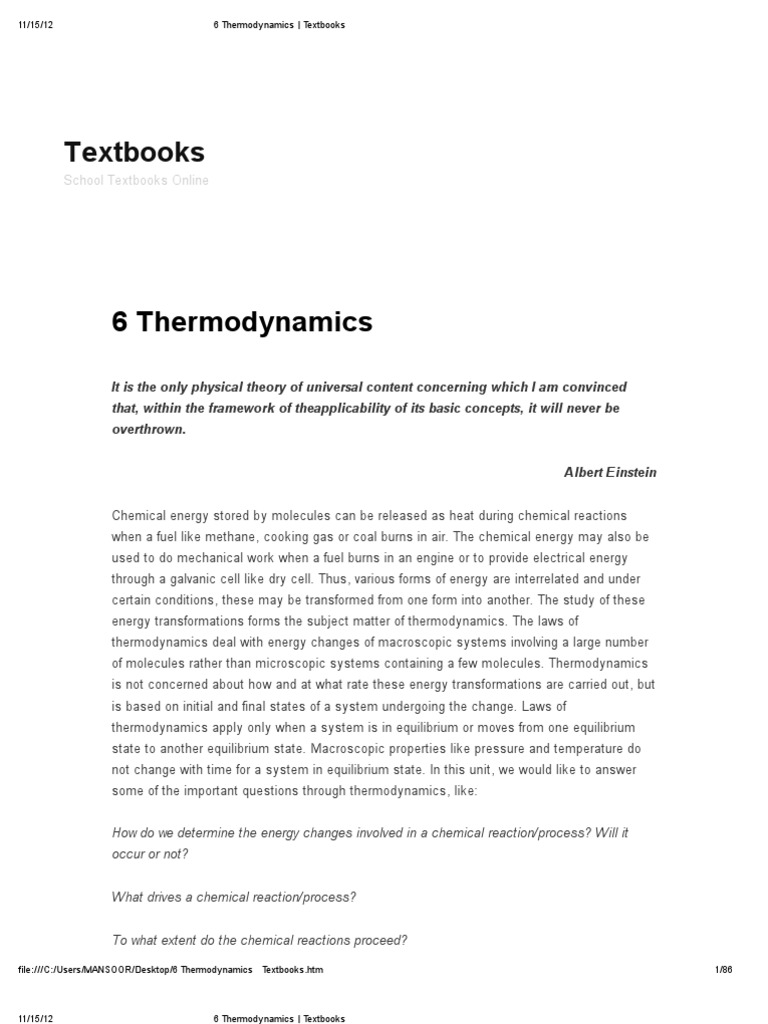 6 Thermodynamics - Textbooks | PDF | Heat | Thermodynamics