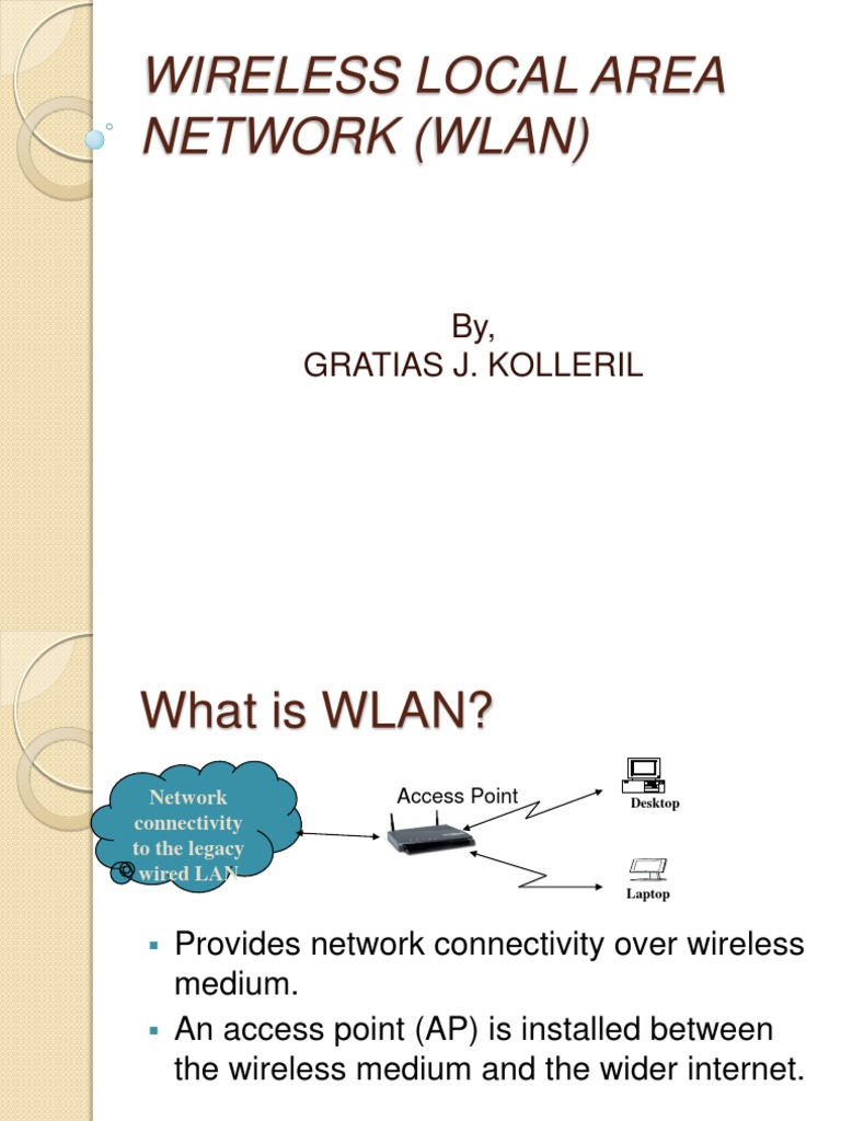Wireless Local Area Network (Wlan) : By, Gratias J. Kolleril | PDF