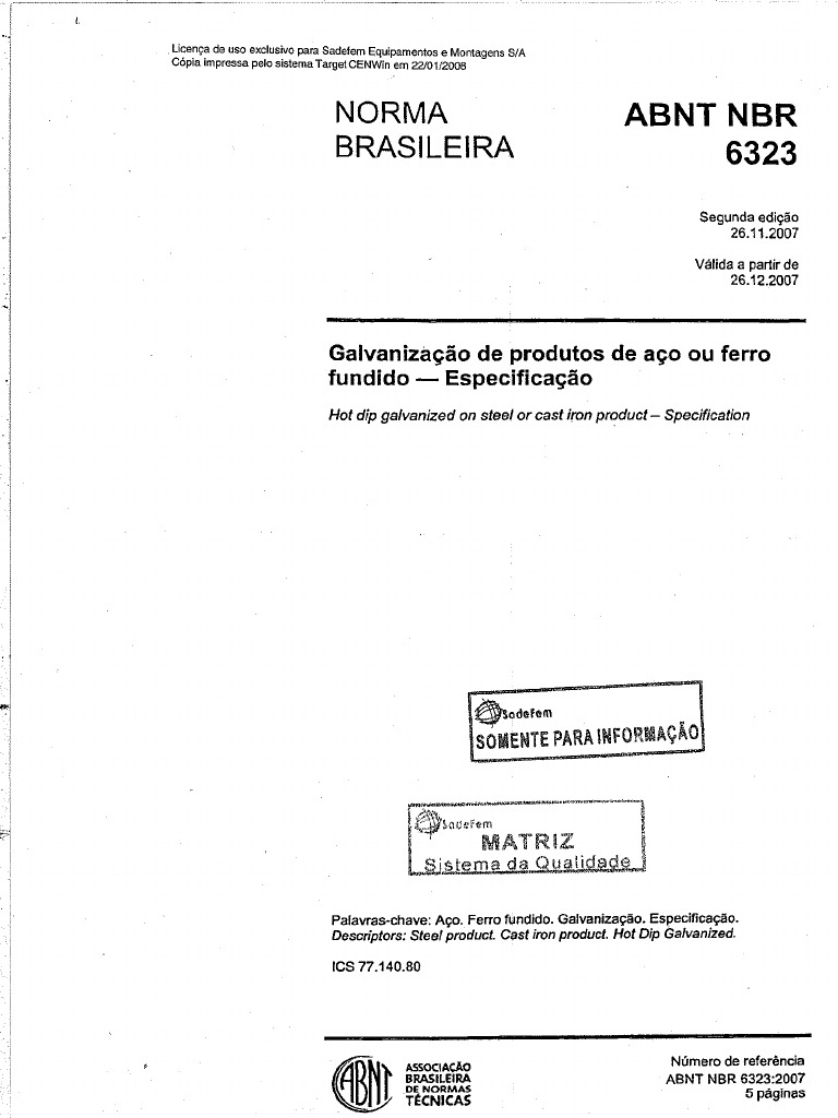 NBR 6323-07 | PDF