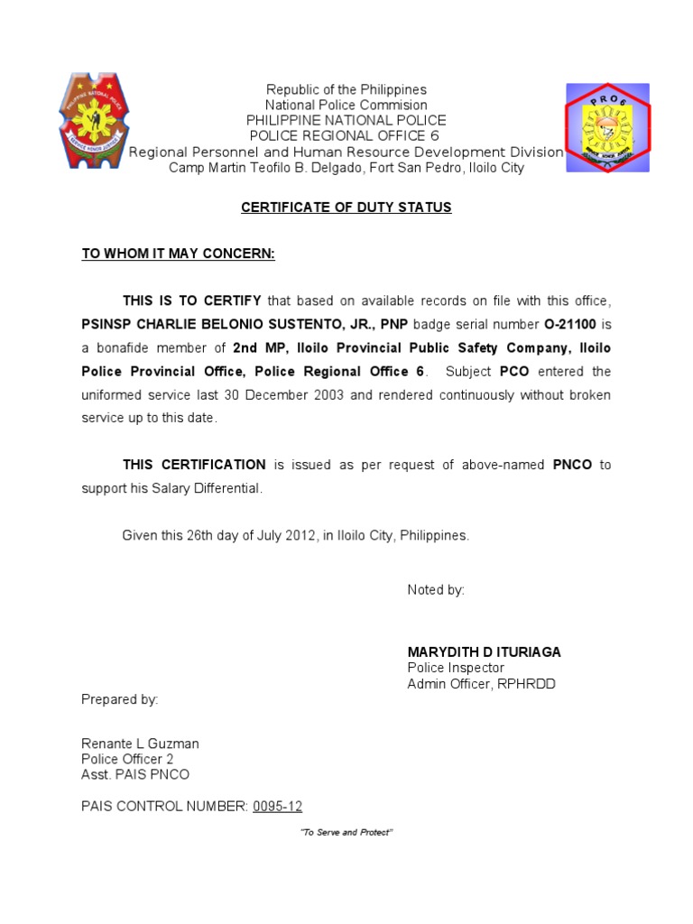 Duty Status | Public Safety | Government