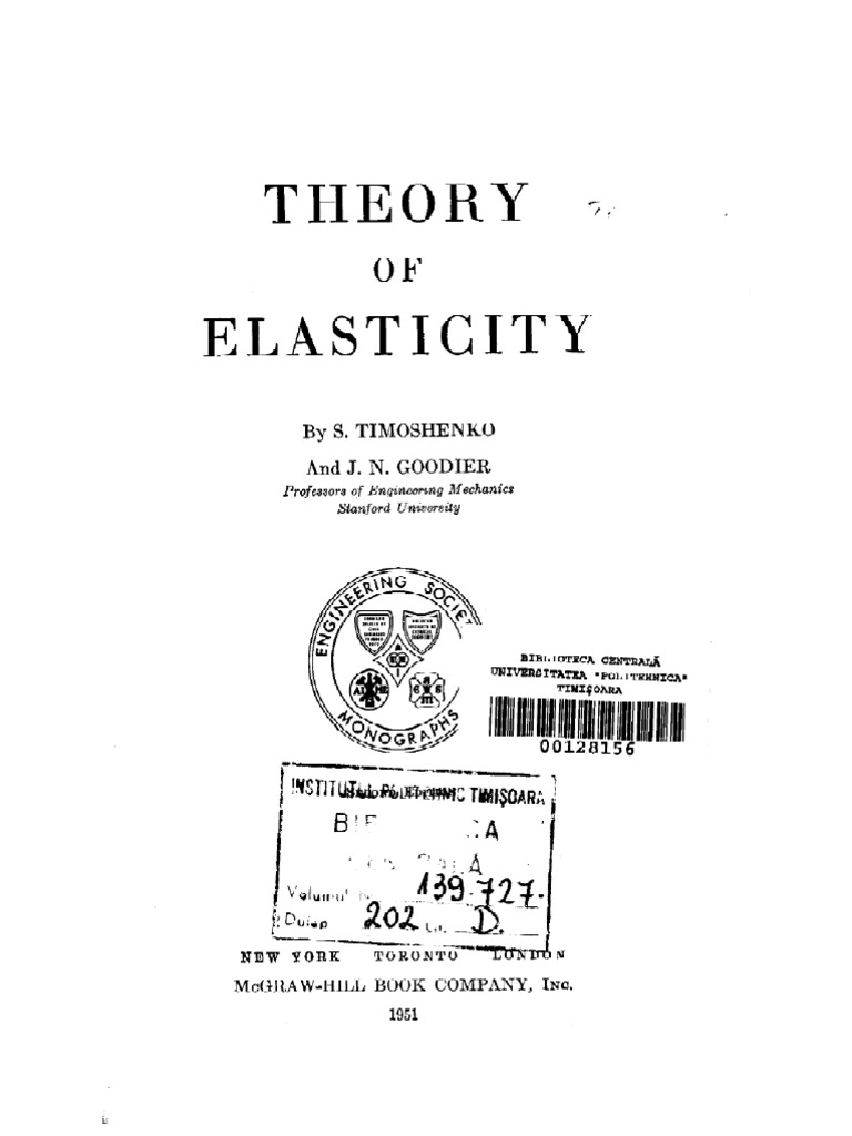 Timoshenko S.P. and Goodier J.N. - Theory of Elasticity | PDF