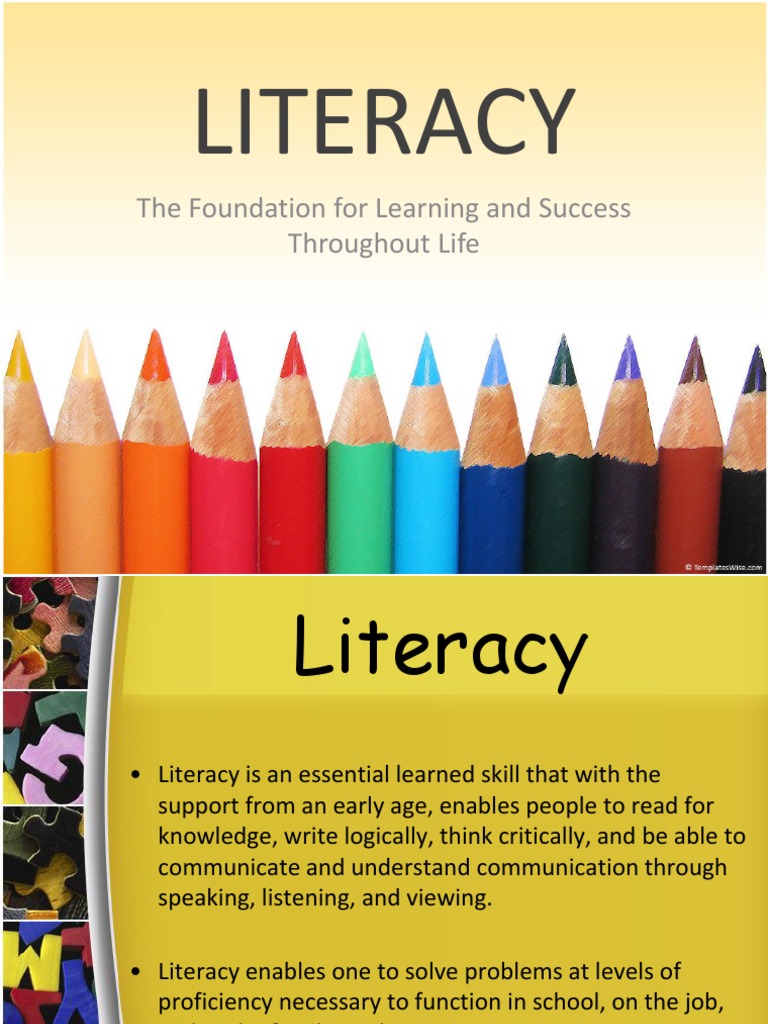 Literacy: The Foundation For Learning and Success Throughout Life | PDF ...