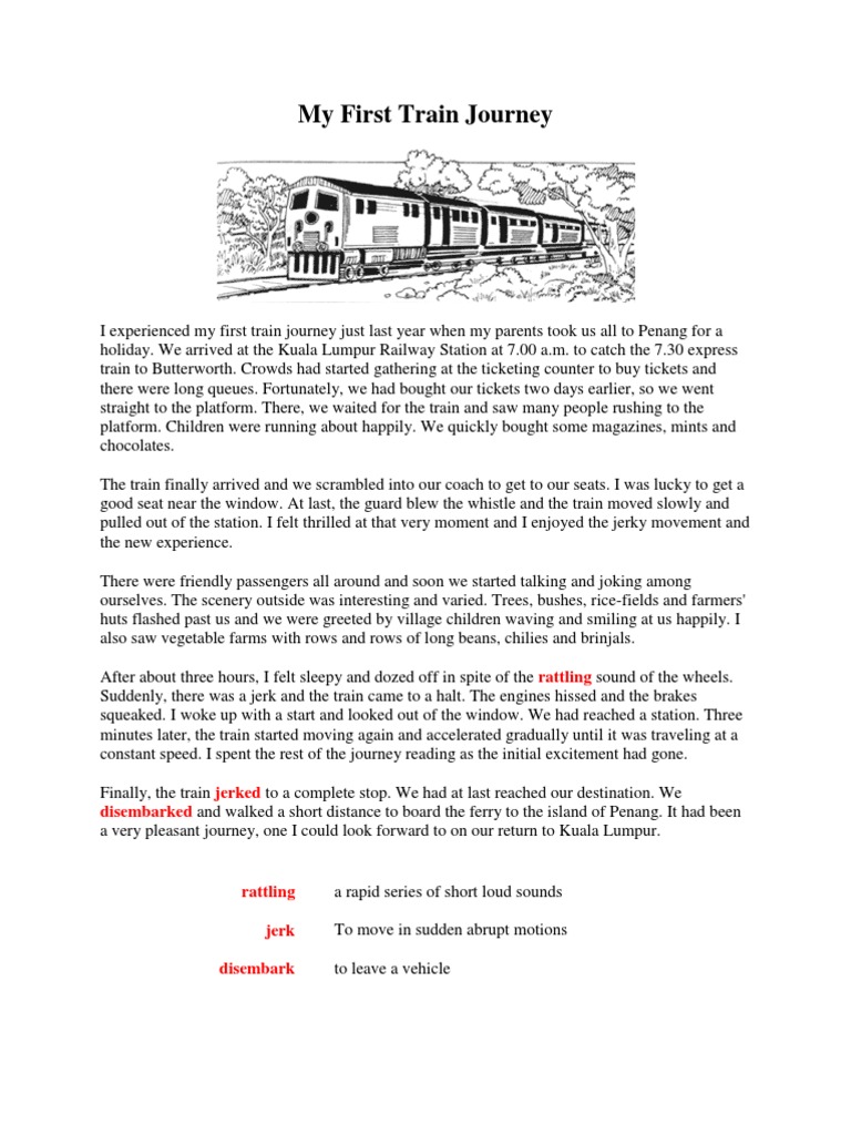 My First Train Journey | PDF | Train Station | Rail Transport