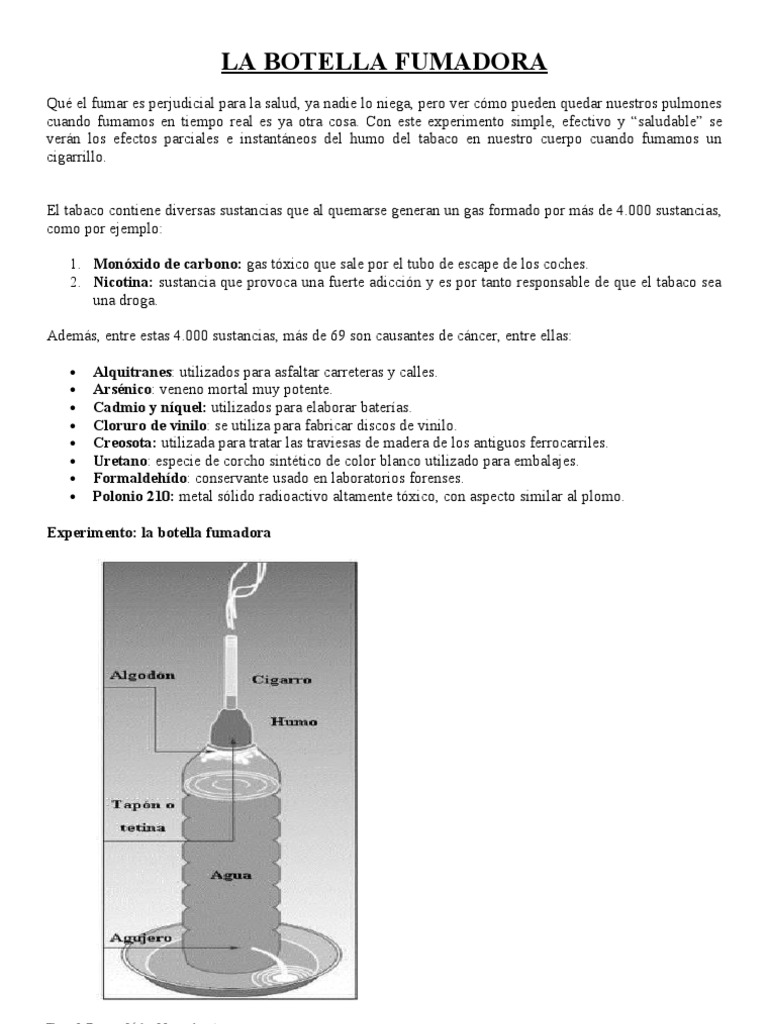 La Botella Fumadora | PDF | Cigarrillo | Botella