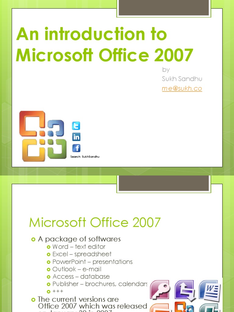 An Introduction To Microsoft Office 2007 - Lecture | PDF | Macro ...