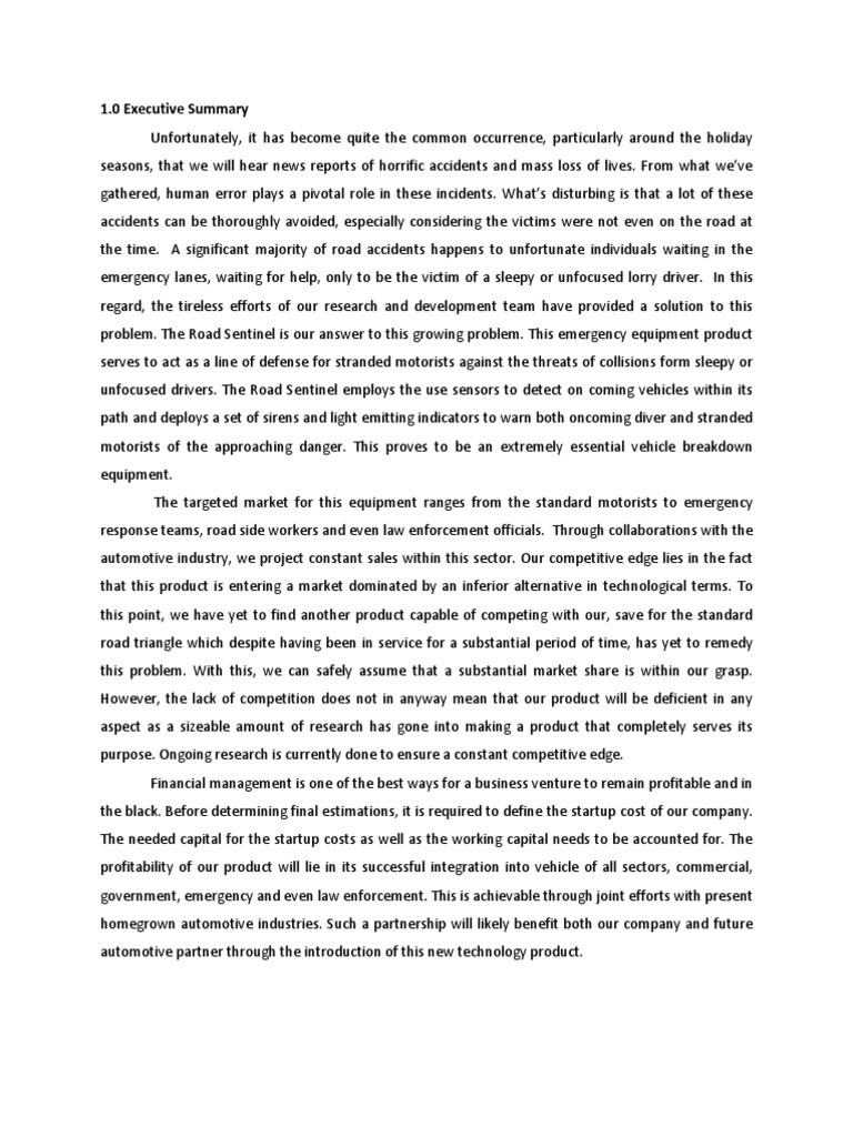 Executive Summary | PDF | Road Transport | Transport