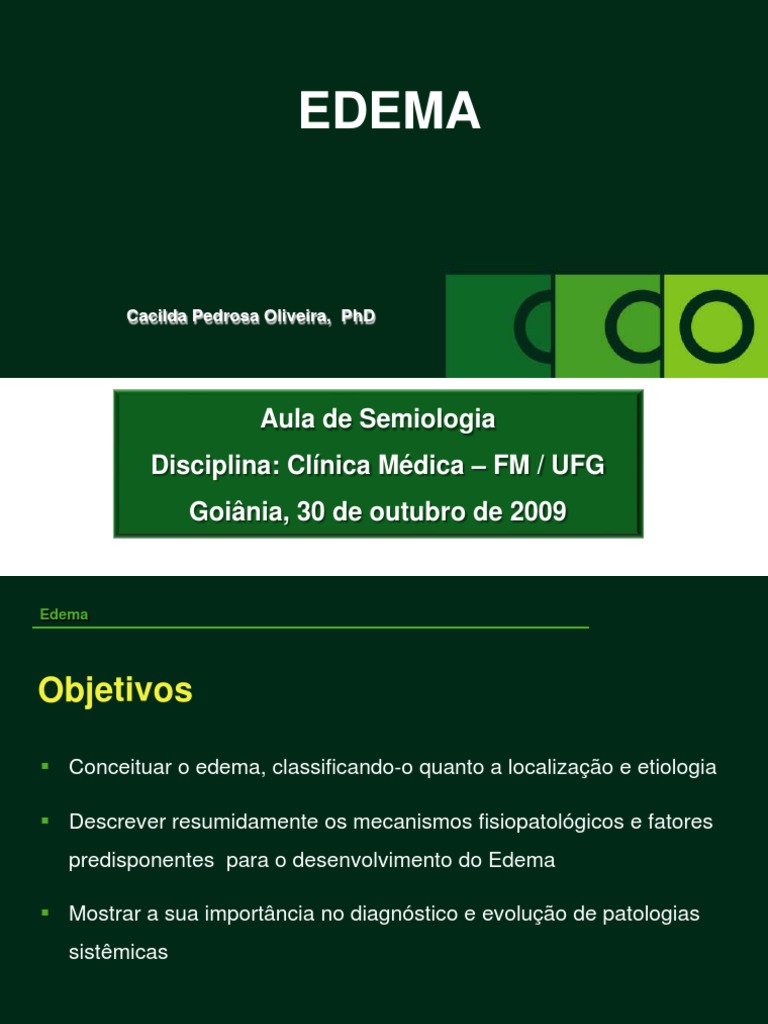 Entendendo o Edema: Causas e Tipos | PDF | Edema | Rim