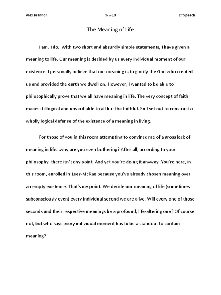 An Irrefutable Meaning to Life | Meaning Of Life | Existence