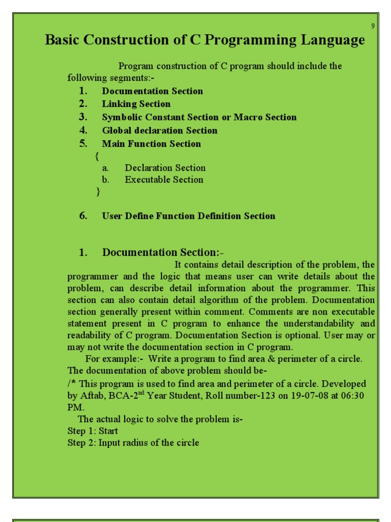 Basic Construction of C | PDF | Array Data Structure | Pointer (Computer Programming)
