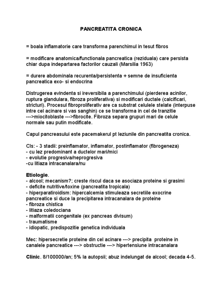 Pancreatita Cronica | PDF
