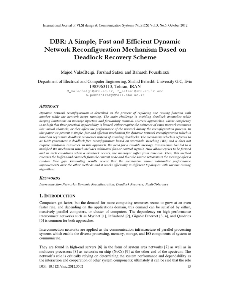 Dbr A Simple Fast And Efficient Dynamic Network Reconfiguration