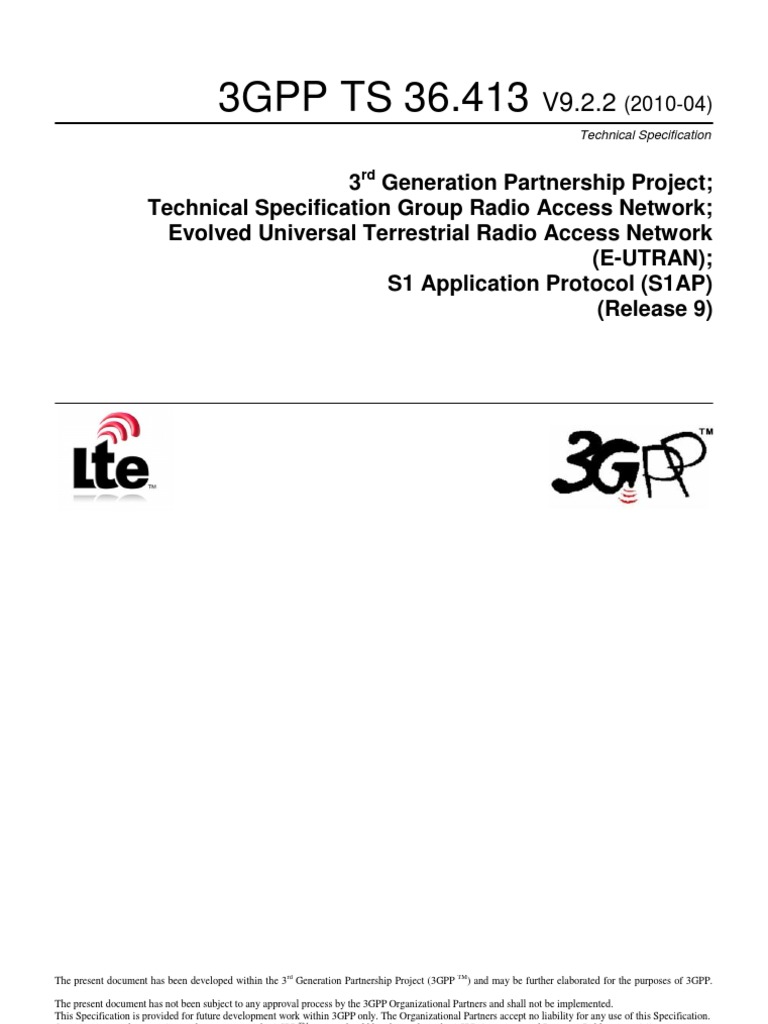 36413-922 S1 Application Protocol (S1AP) | PDF | 3 Gpp | Telecommunications