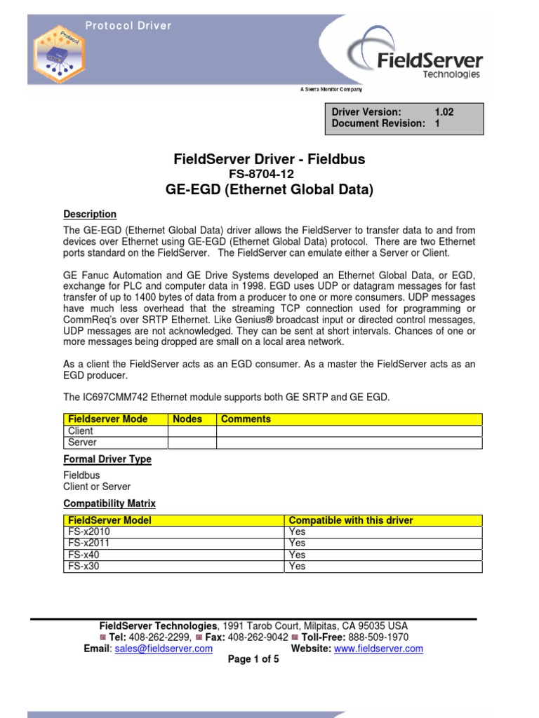 FST DFS Ge-Egd | PDF | Communications Protocols | Ethernet