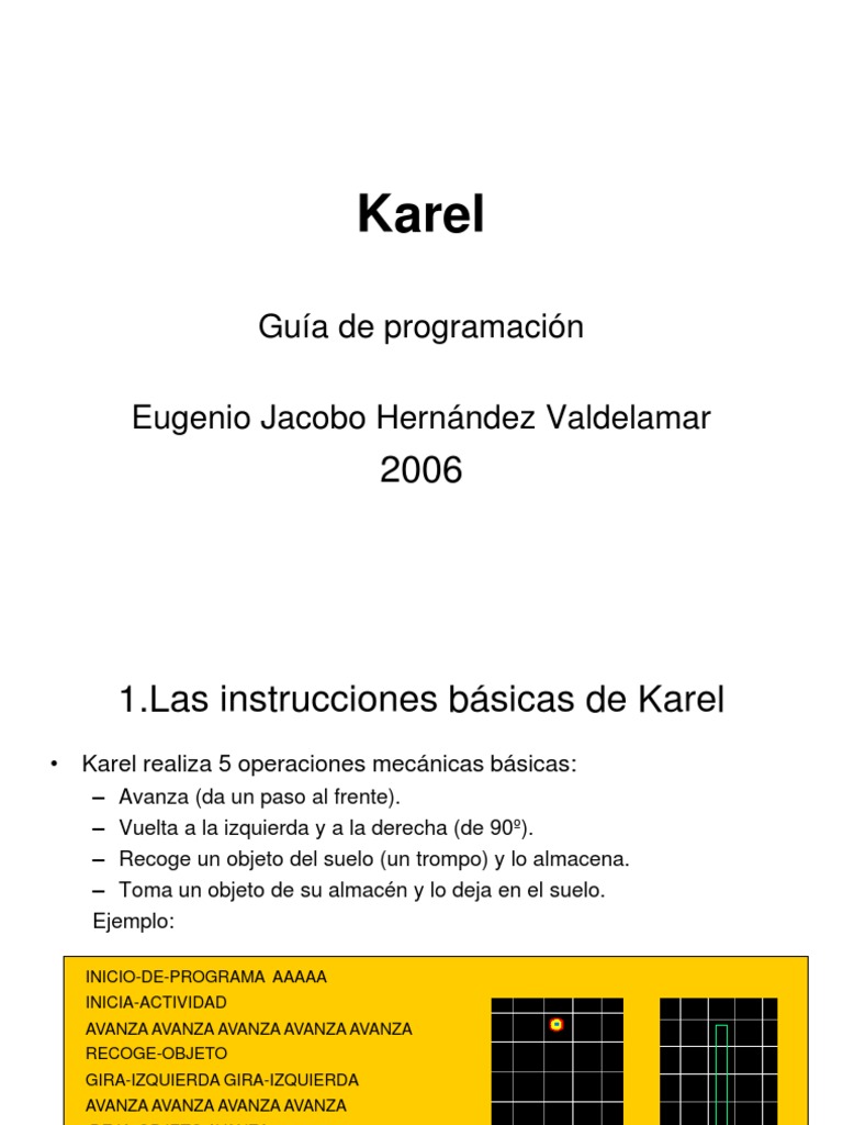 Karel: guía de programación | Robot | Tecnología | Prueba gratuita de ...