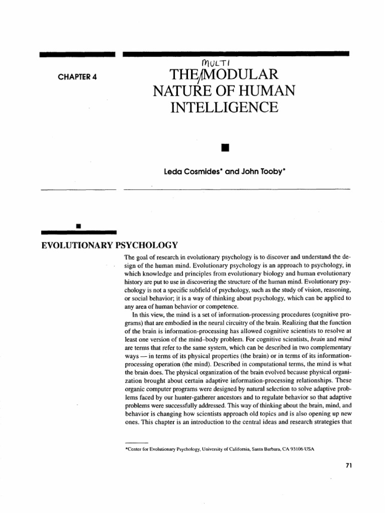 The Nature of Human Intelligence | PDF | Mind | Psychology