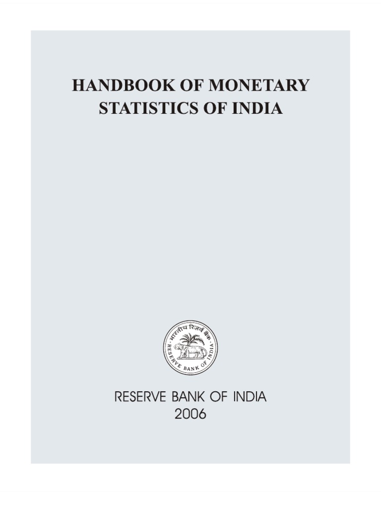 RBI Monetary Statistics Handbook | PDF | Reserve Bank Of India | Banks