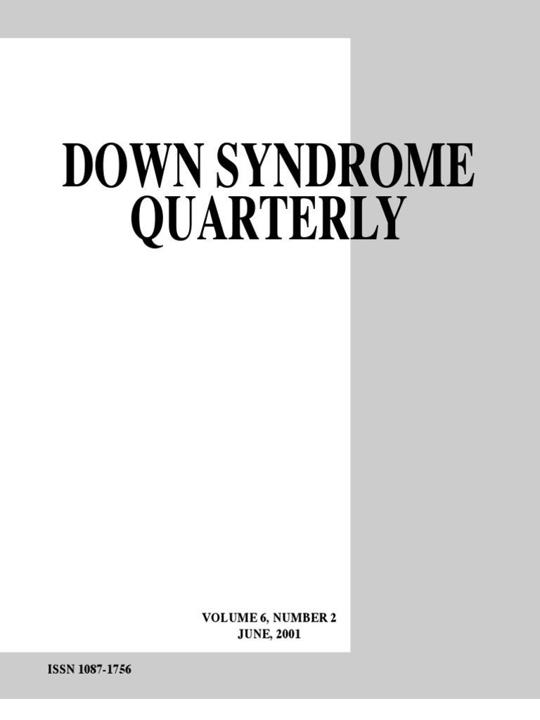 Down Syndrome Quarterly - Handout From Pat Winder's Presentation | PDF ...