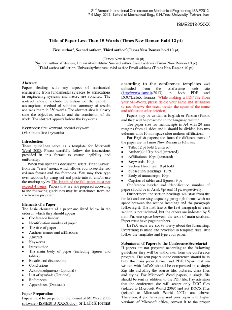 Paper Template | PDF | Times New Roman | Portable Document Format