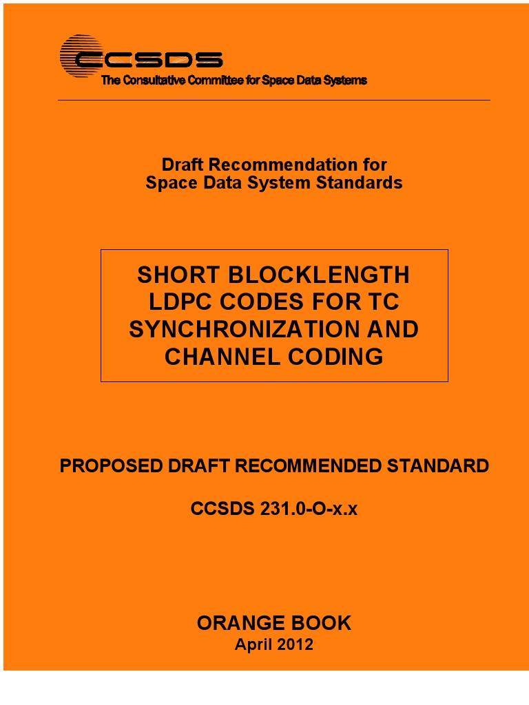 NASA uplinkOrangeBook | PDF | Low Density Parity Check Code | Forward ...